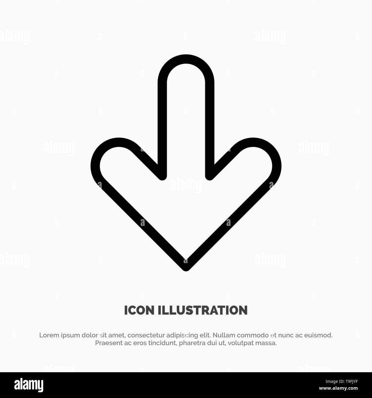 Downward direction Stock Vector Images - Alamy