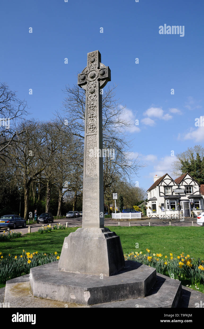 War Memorial, Letchmore Heath, Hertfordshire Stock Photo - Alamy