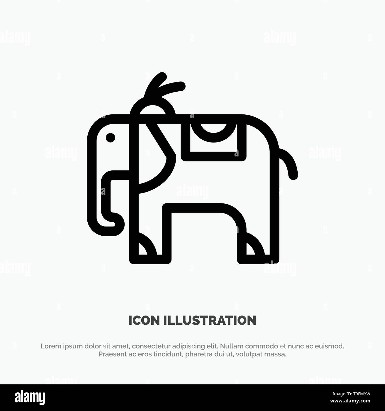 Elephant, Animal Vector Line Icon Stock Vector Image & Art - Alamy