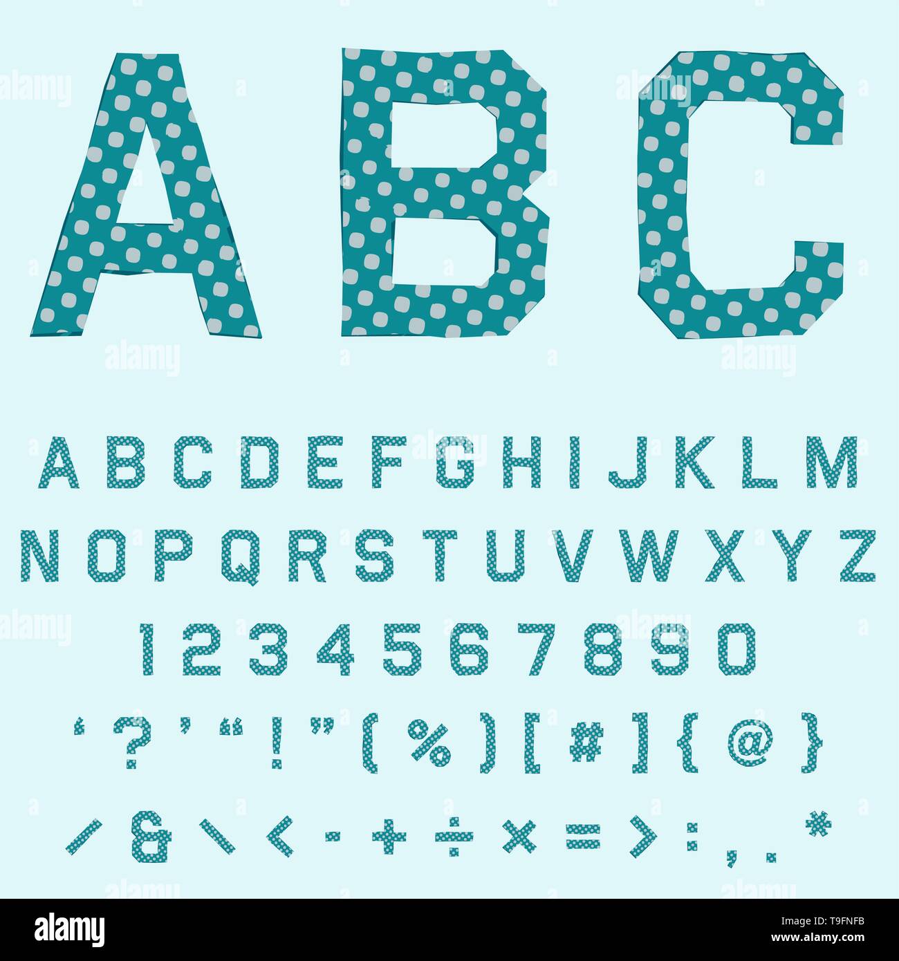 Polka dot alphabet Stock Vector Images - Alamy