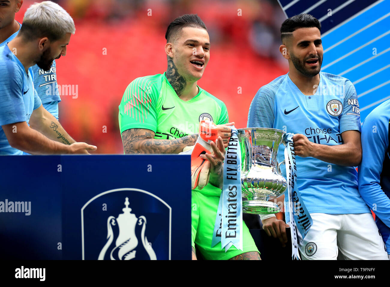 Ederson manchester city trophy hi-res stock photography and images - Alamy
