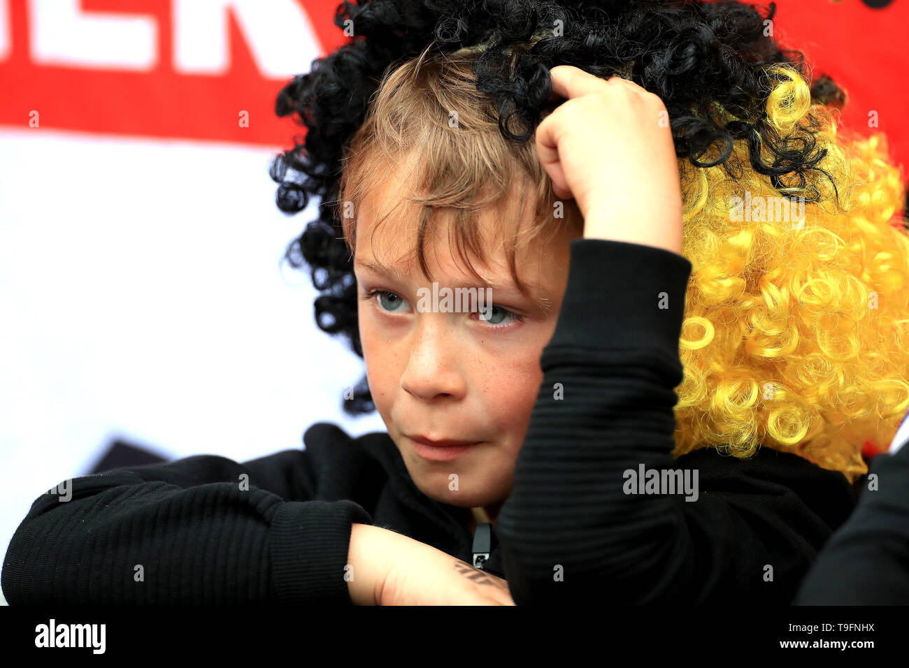 A young Watford fan appears dejected after the FA Cup Final at Wembley ...