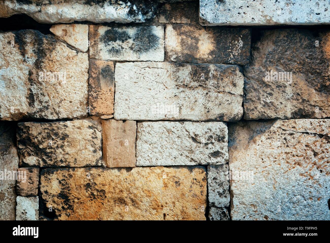 Wall texture in Acropolis historical ruins in Athens, Greece Stock ...