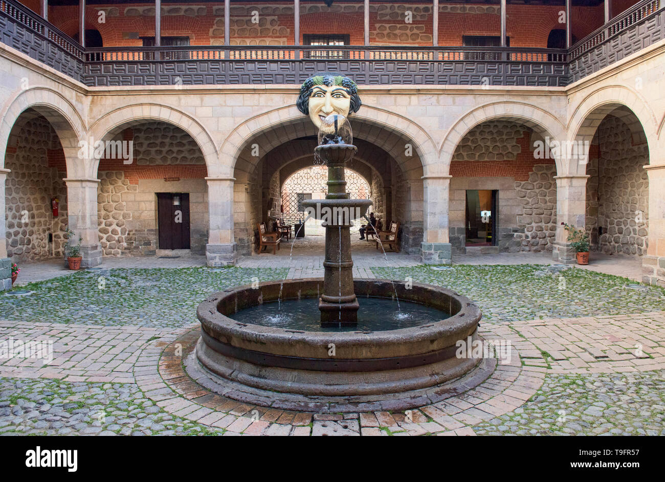Bacchus mask in the courtyard of the Casa Nacional de la Moneda, Potosí ...