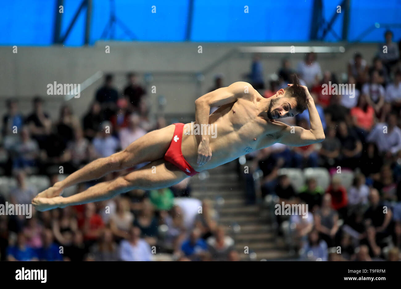 Canada's Francois Imbeau-Dulac in the 3m Springboard Final on day two ...