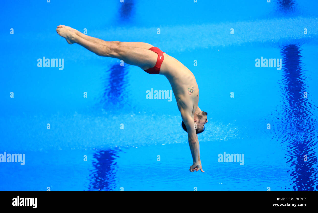 Canada's Francois Imbeau-Dulac in the 3m Springboard Final on day two ...