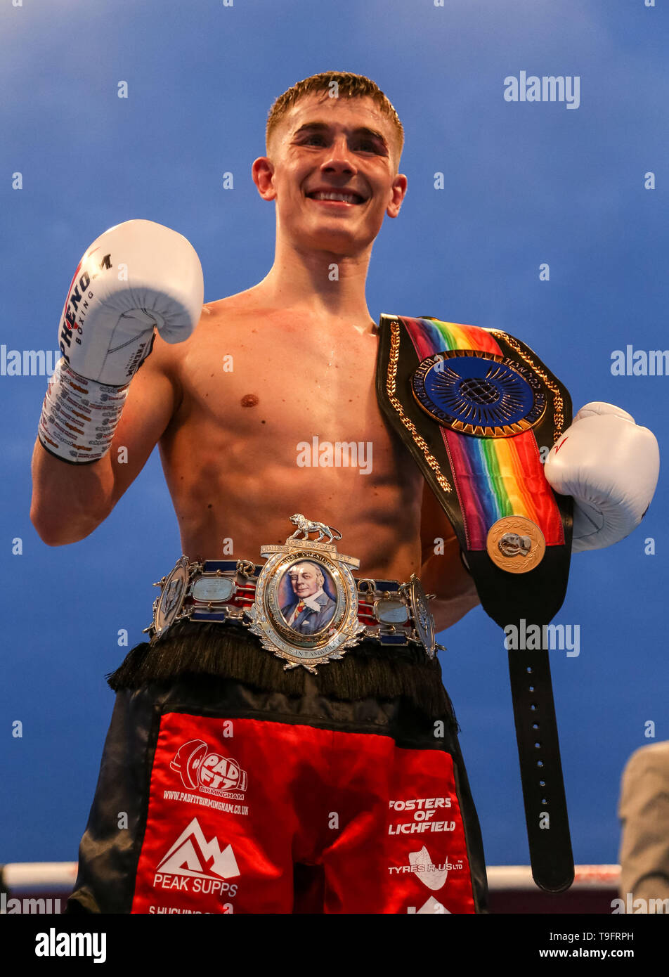 Brad Foster celebrates victory after beating Ashley Lane during their ...