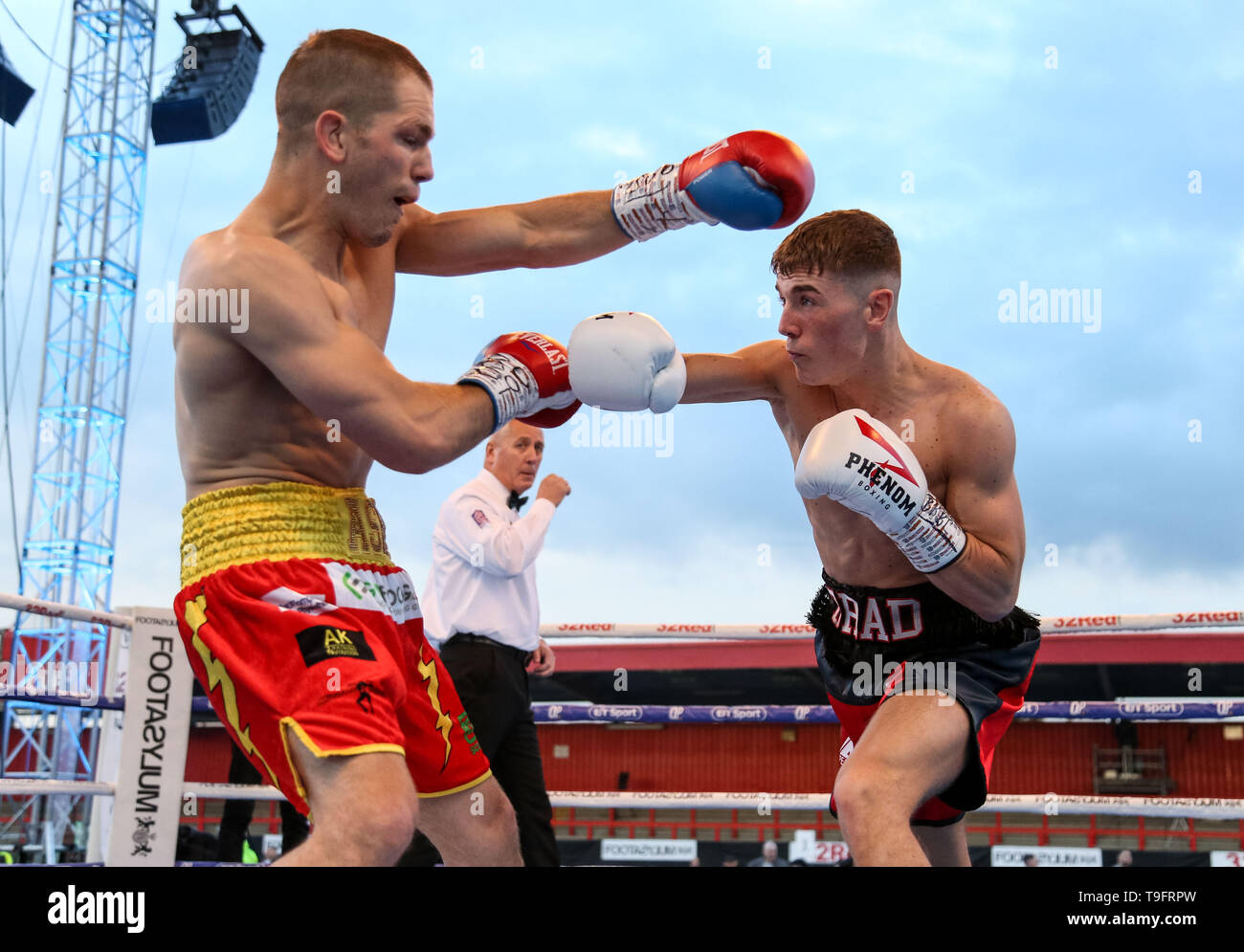 Brad Foster (right) and Ashley Lane during their British and ...