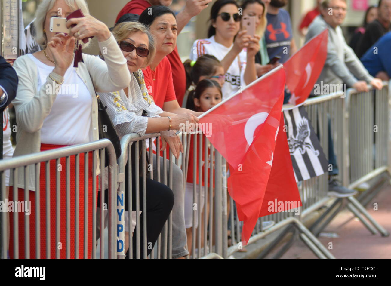 Thousands of people seen participating at the annual Turkish Day Parade ...