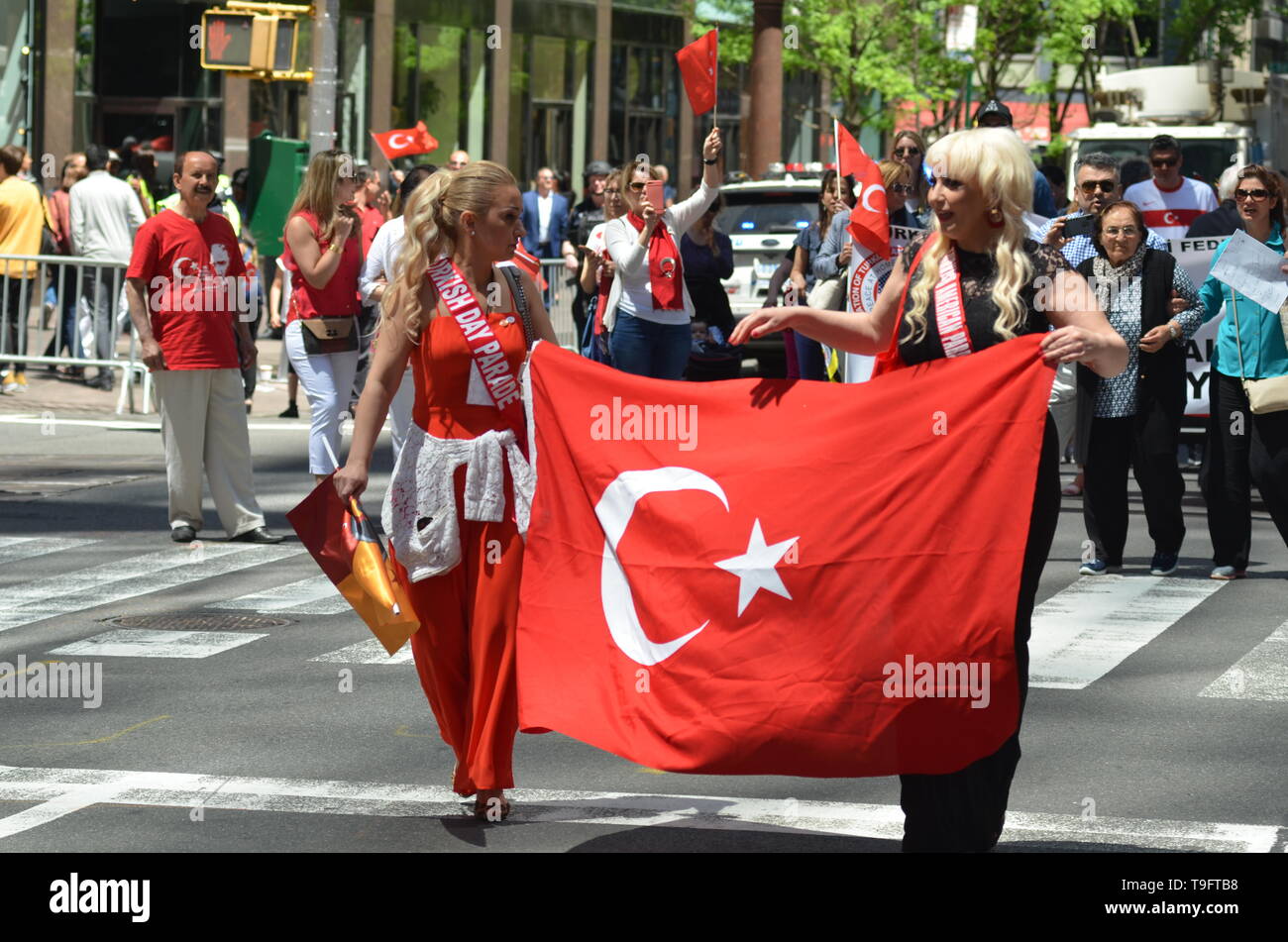 Thousands of people seen participating at the annual Turkish Day Parade ...