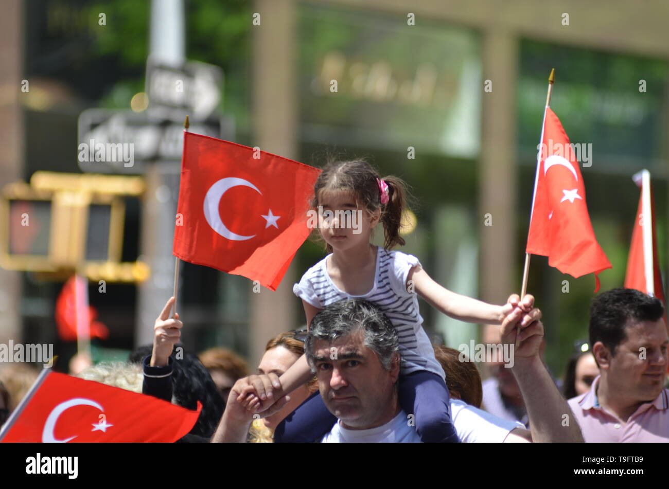 Thousands of people seen participating at the annual Turkish Day Parade ...