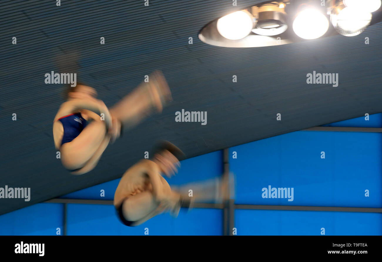 Great Britain's Noah WIlliams and Lois Toulson in the 10m Synchro Final ...
