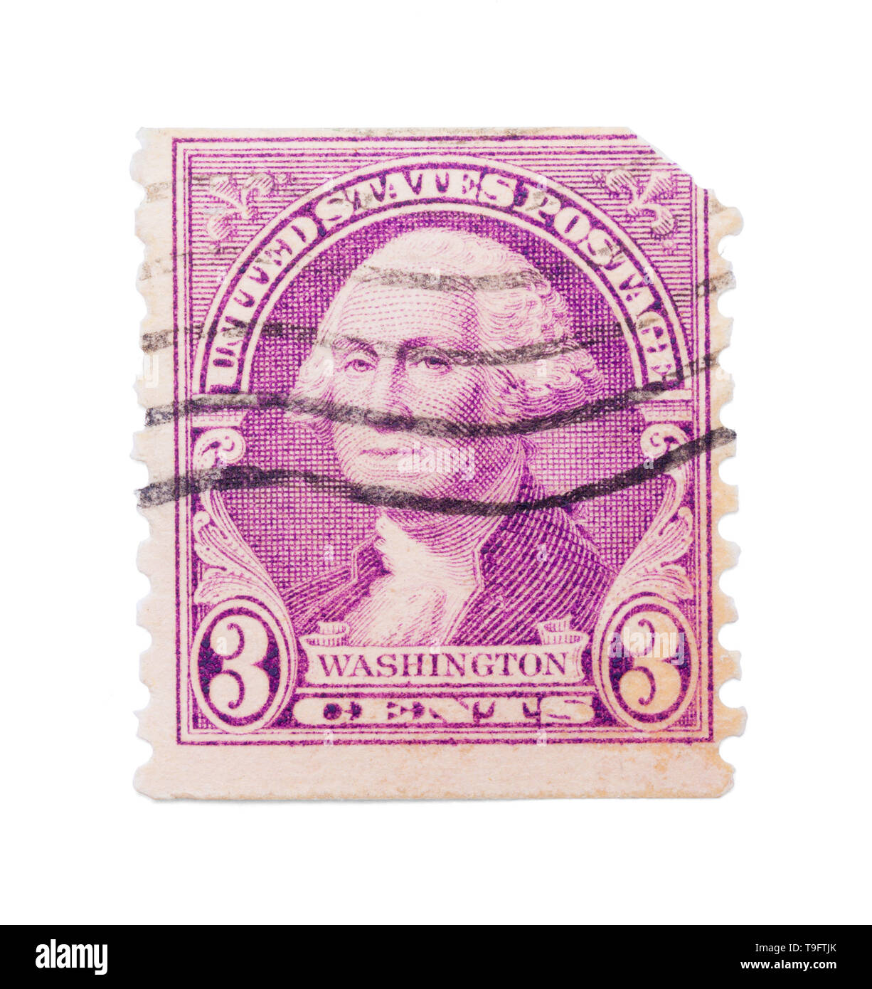 Old George Washington Stamp Isolated on White Background Stock Photo ...