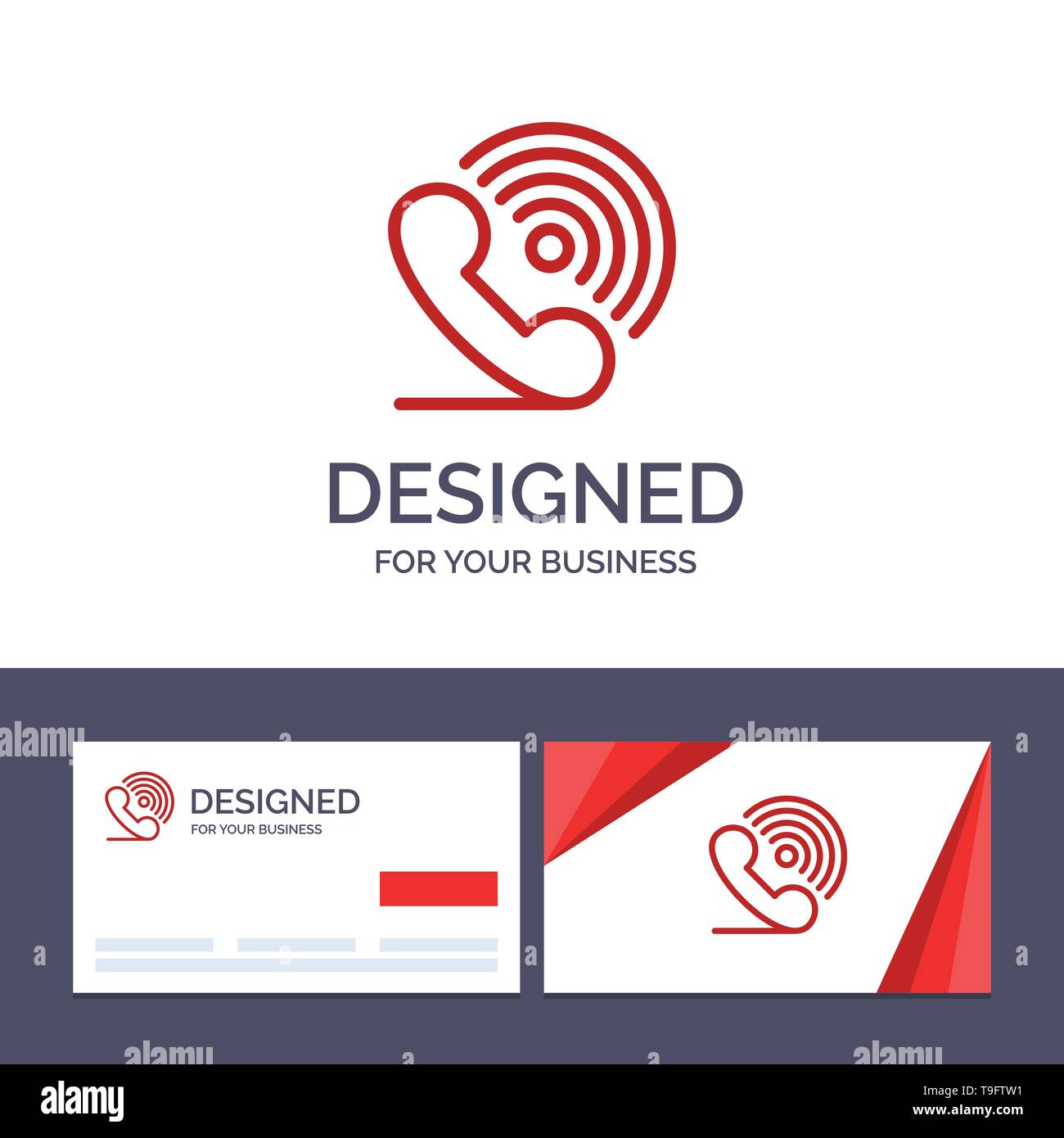 Creative Business Card and Logo template Call, Phone, Receiver, Ring ...