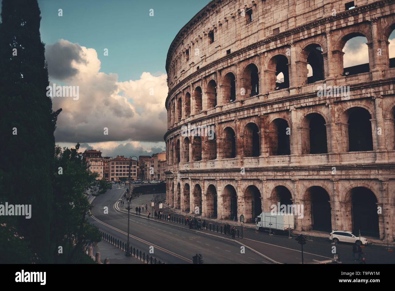 Colosseum, the world known landmark and the symbol of Rome, Italy Stock ...