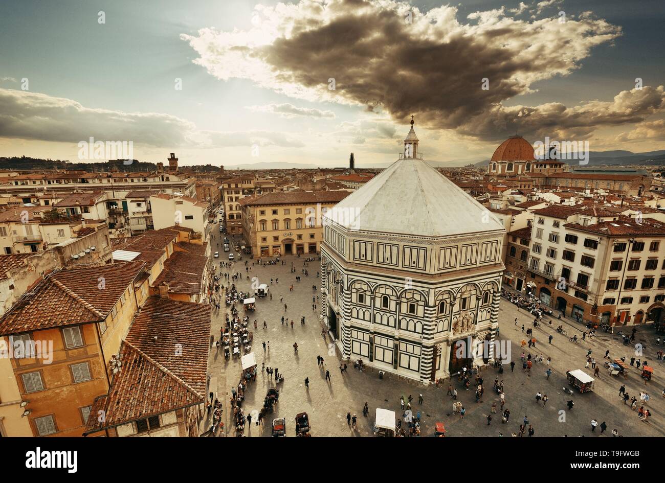Piazza del Duomo rooftop view in Florence Italy Stock Photo - Alamy