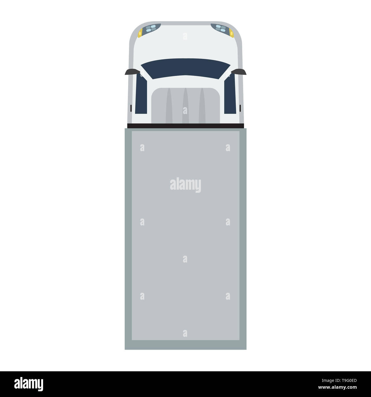 Truck with top view. Solid and flat color style design Stock Photo - Alamy