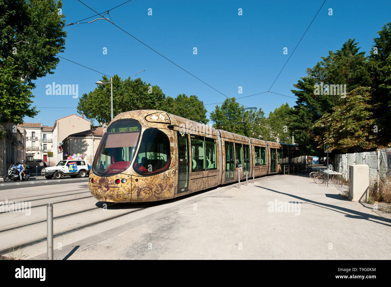 Montpellier, moderne Tramway Linie 4, Fahrzeugdesign von Christian ...