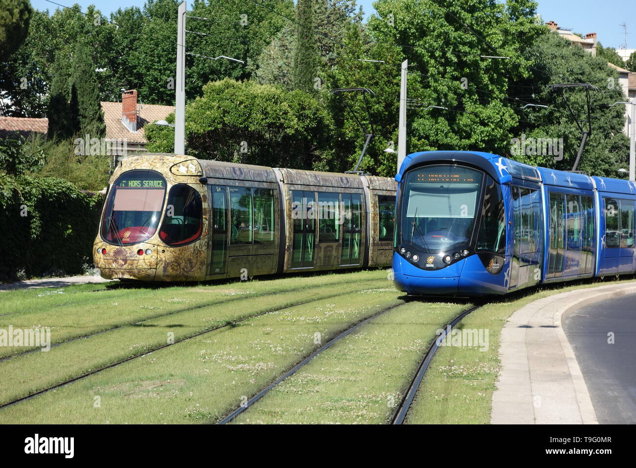 Montpellier, moderne Tramway Linie 4, Fahrzeugdesign von Christian ...