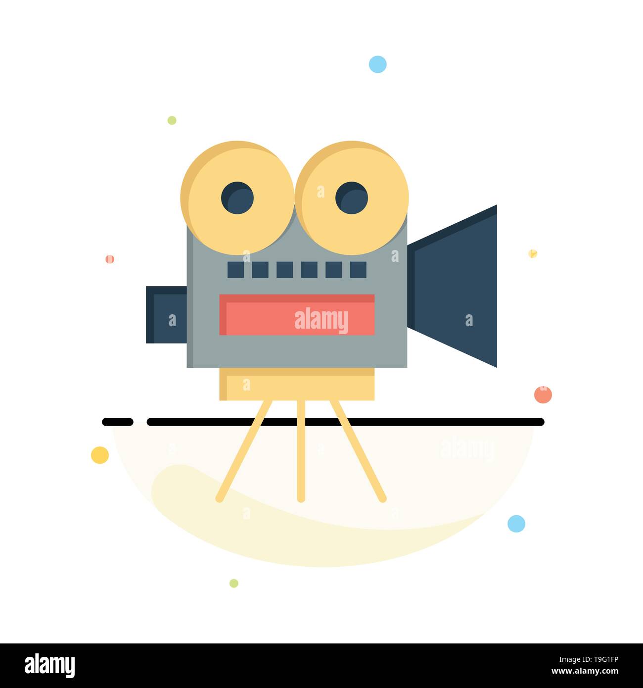 Old school movie camera Stock Vector Images - Alamy