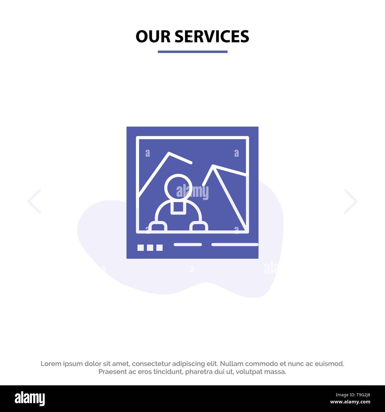 Our Services Picture, Image, Landmark, Photo Solid Glyph Icon Web card ...