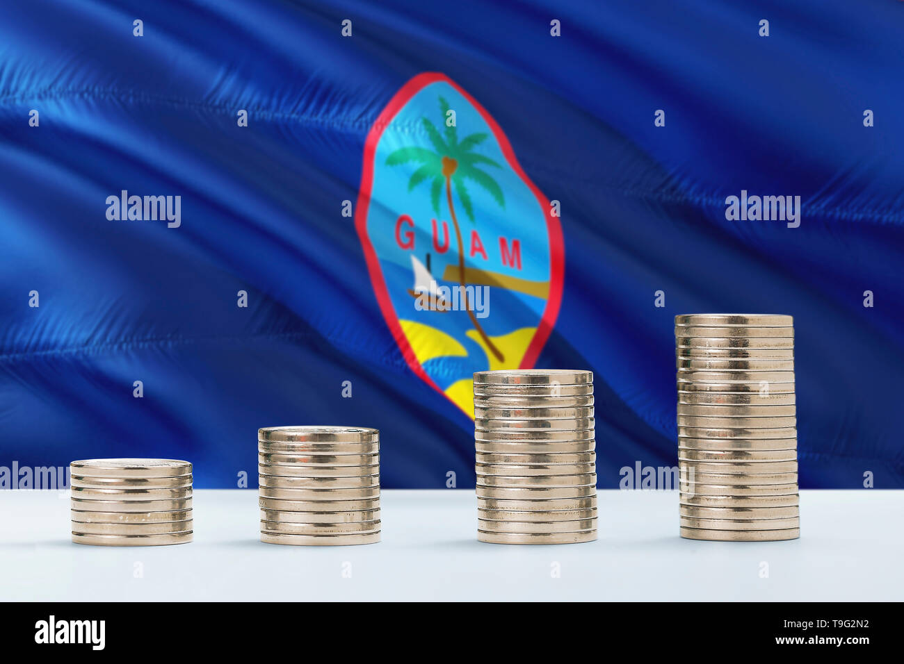 Guam flag waving hi-res stock photography and images - Alamy