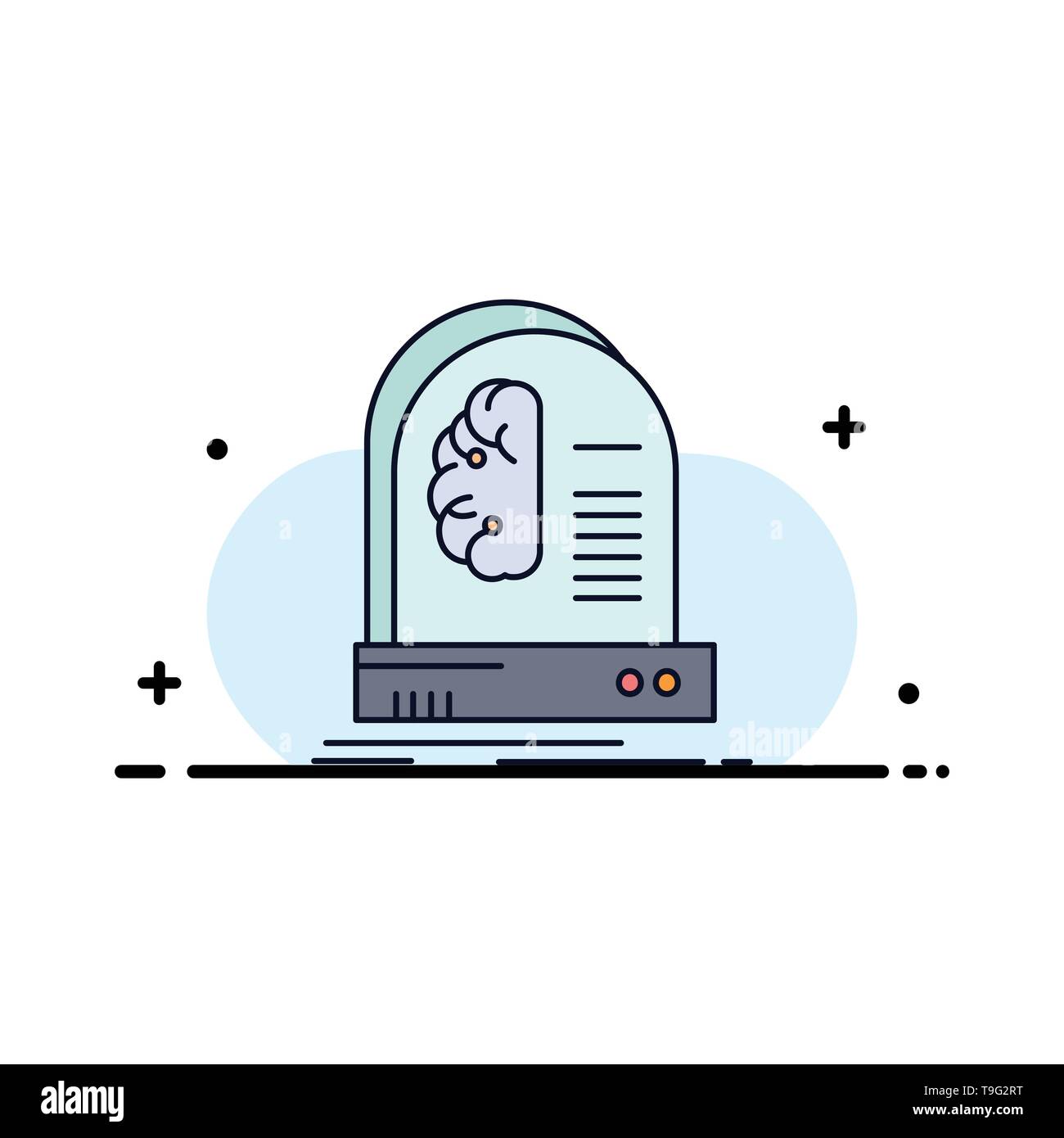 Cyber reality brain machine Stock Vector Images - Alamy