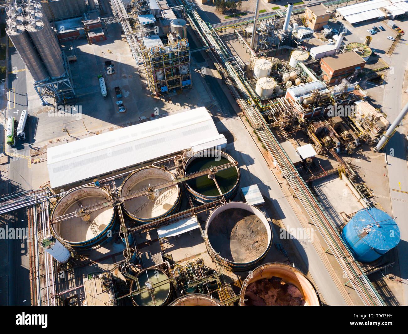 Top view of the chemical plant and the surrounding area Stock Photo - Alamy