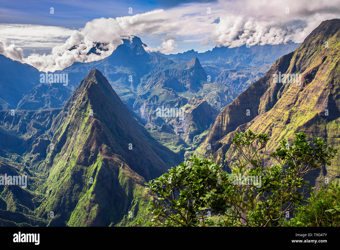 View of Cirque de Mafate, La Reunion Stock Photo - Alamy