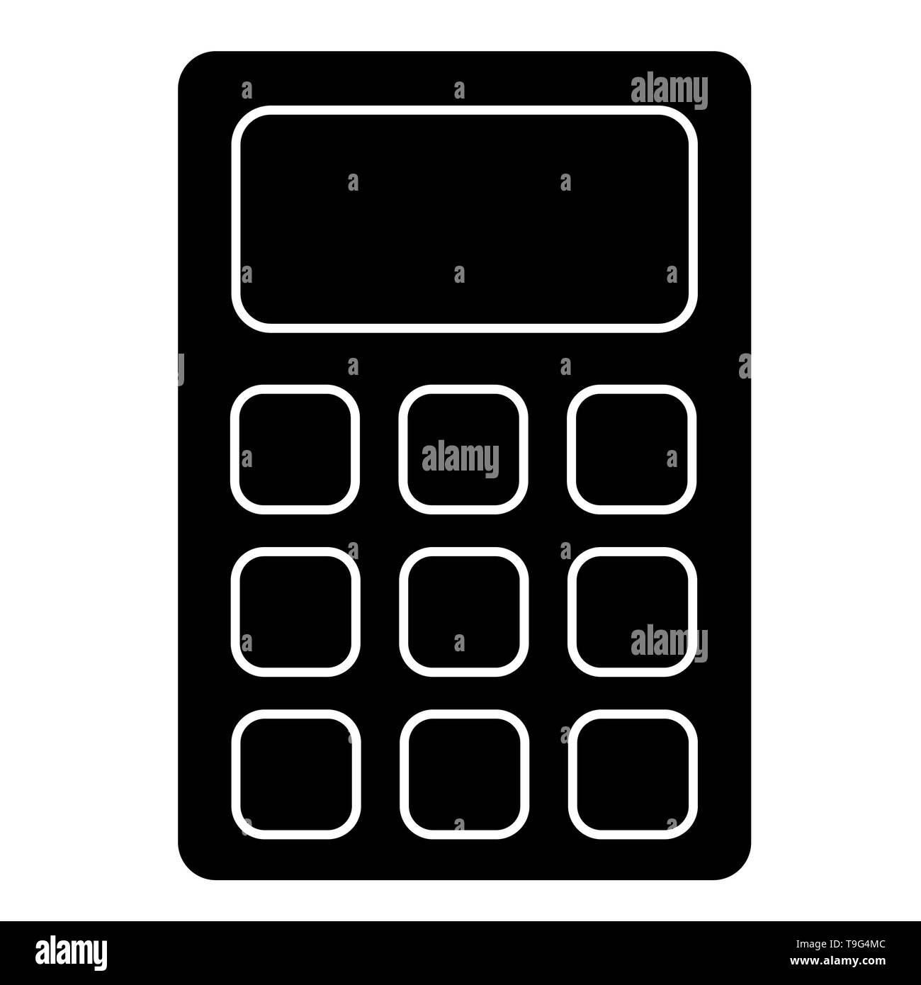 Calculator Icon, Vector Illustration, Business Outline Stock Photo - Alamy