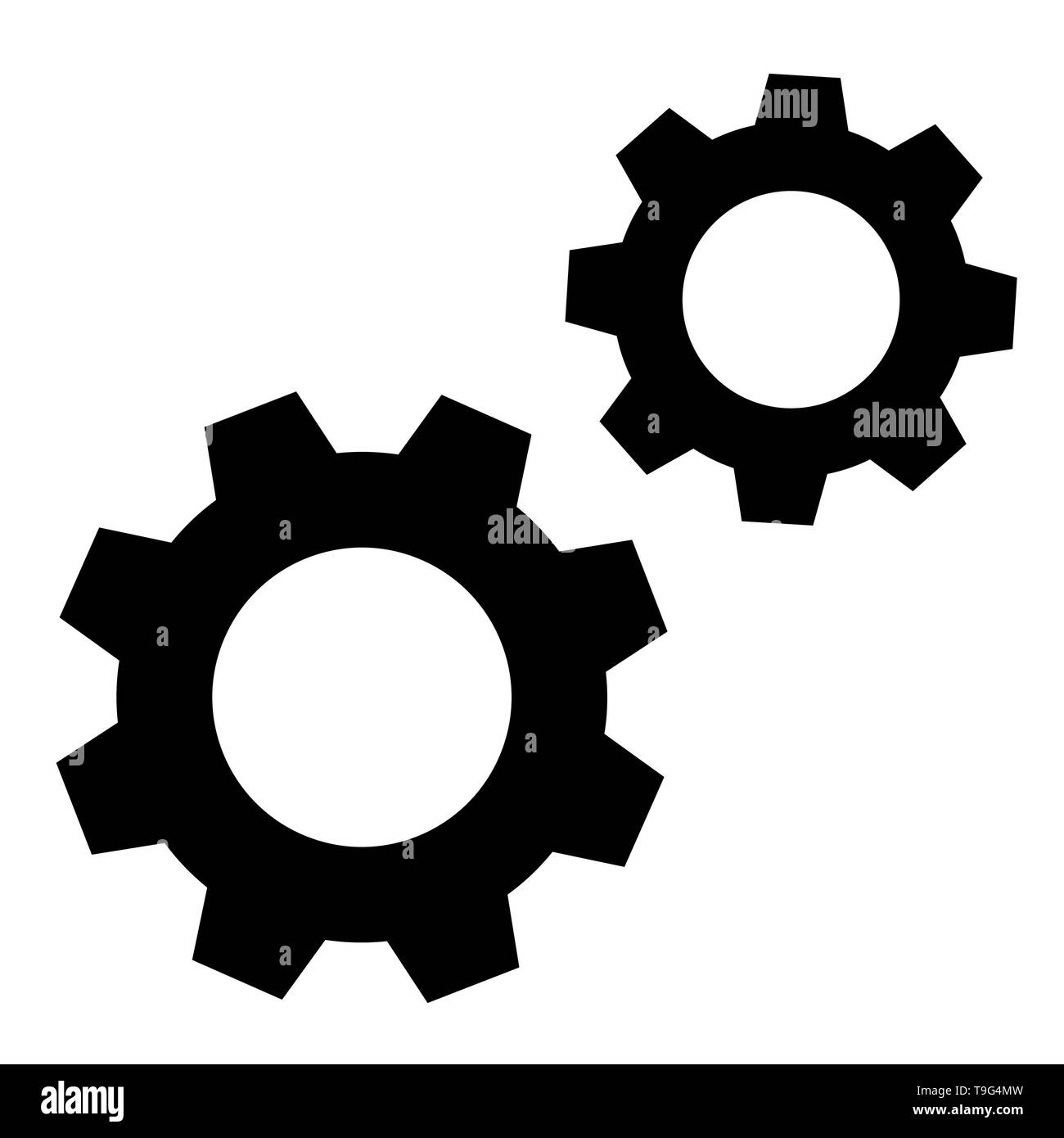 Gear Icon, Vector Illustration, Business Outline Stock Photo - Alamy