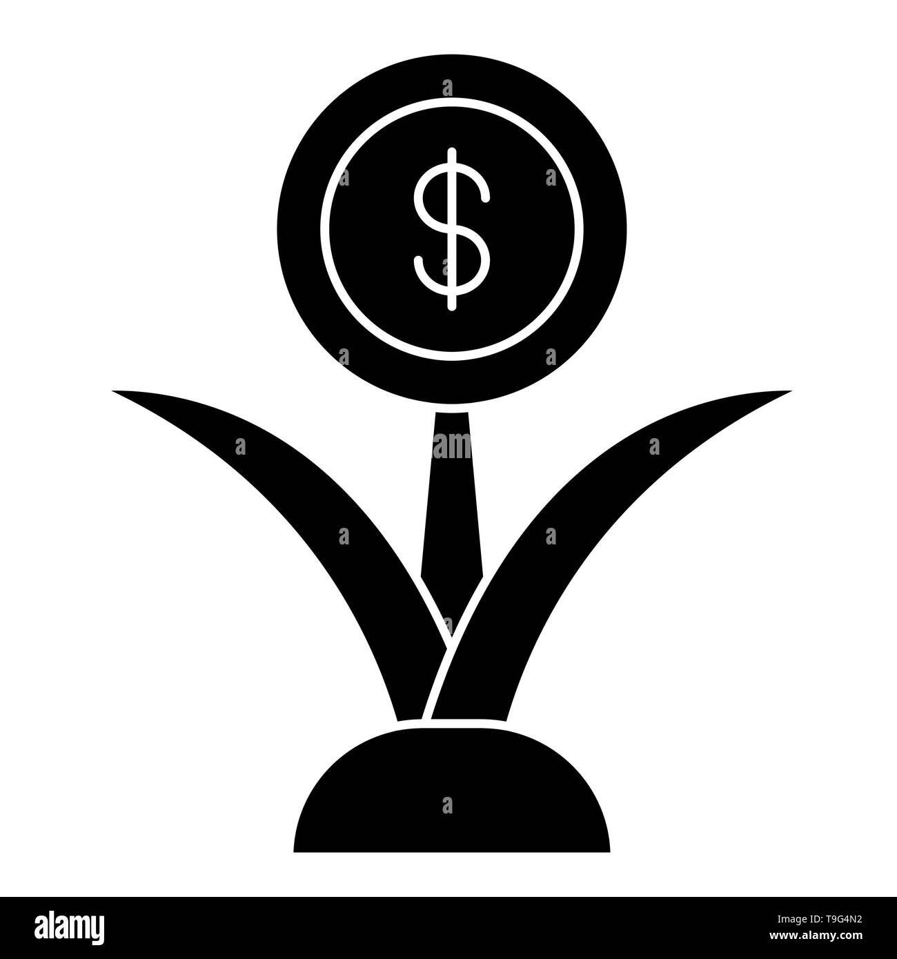 Investment Icon, Vector Illustration, Business Outline Stock Photo - Alamy