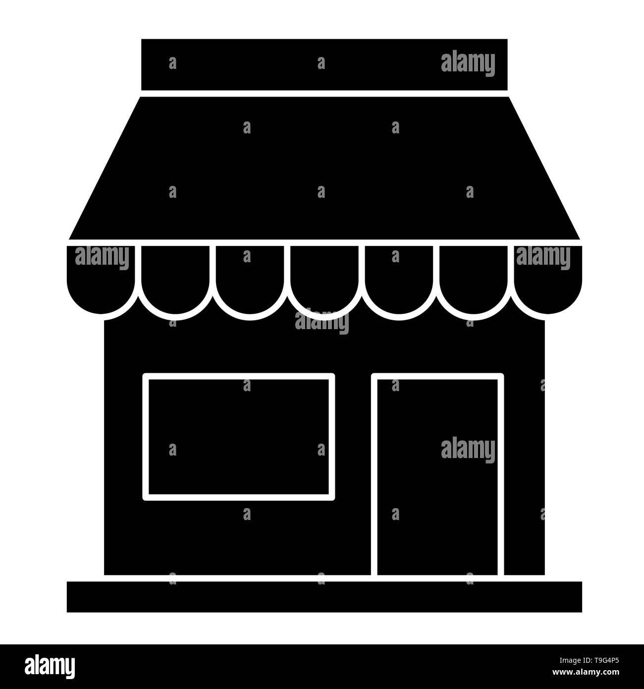 Shop Icon, Vector Illustration, Business Outline Stock Photo - Alamy