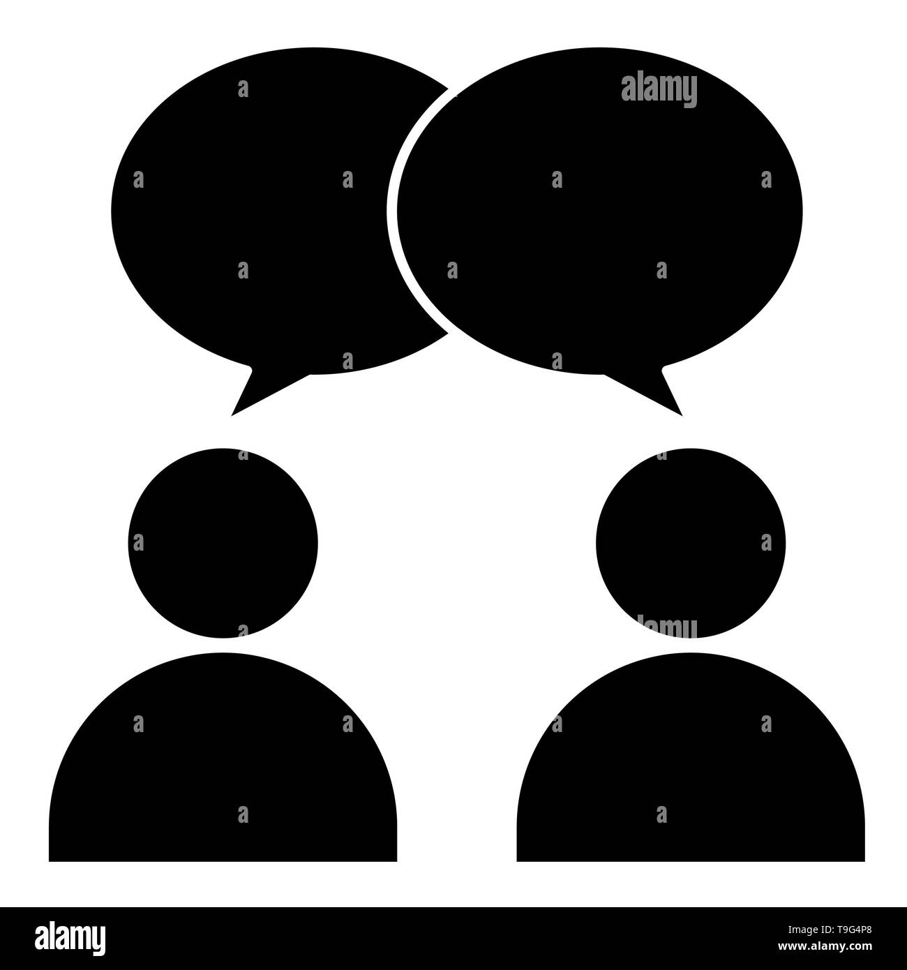 Talk Icon, Vector Illustration, Business Outline Stock Photo - Alamy