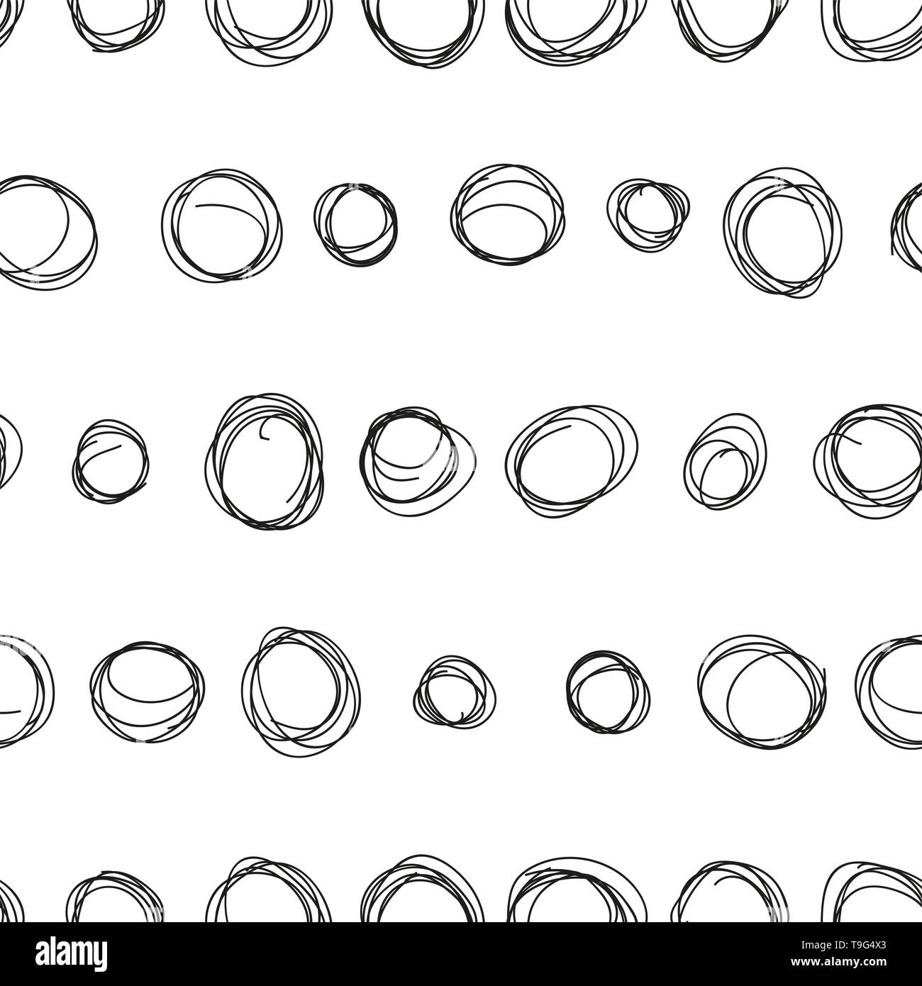 Abstract hand draw dots pattern in black and white. Concept composing ...