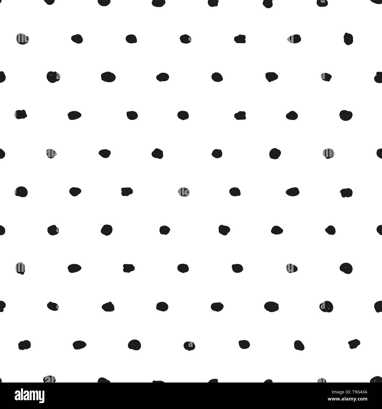 Abstract hand draw dots pattern in black and white. Concept composing ...