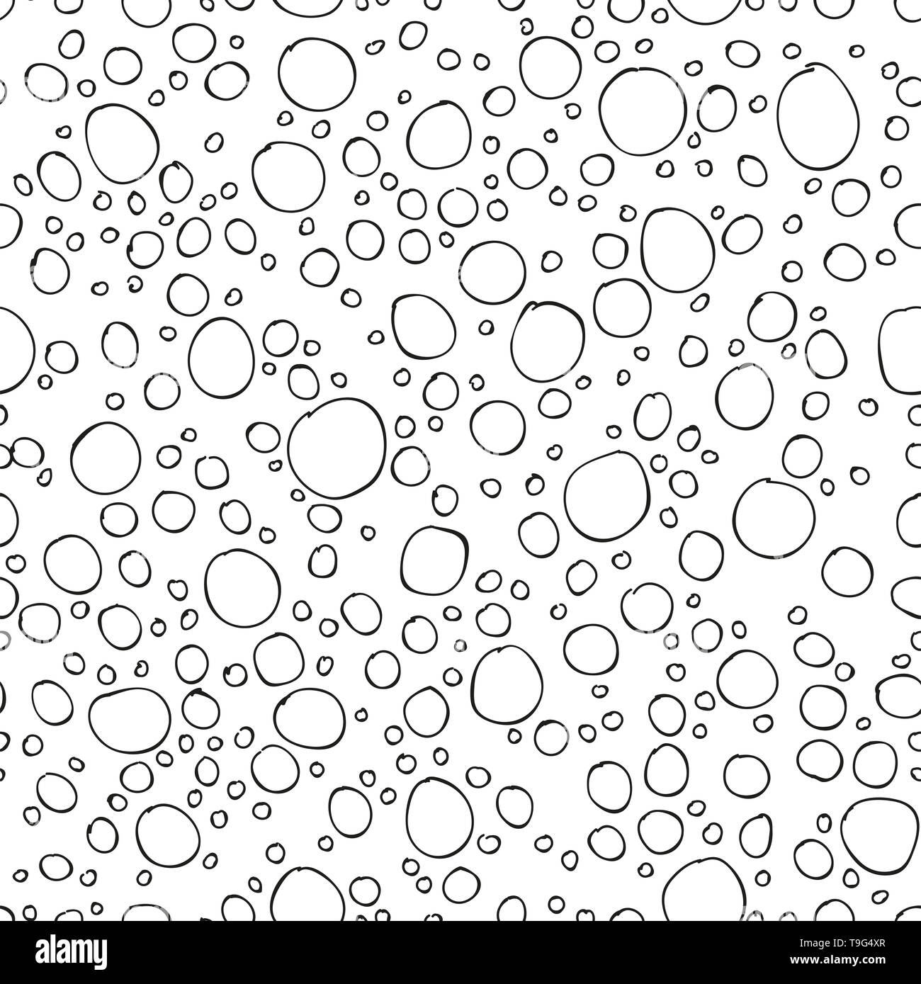 Abstract hand draw dots pattern in black and white. Concept composing ...