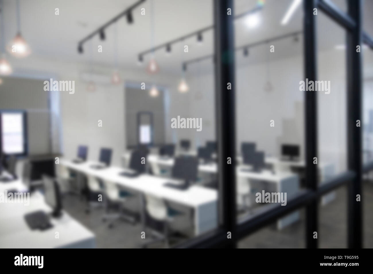 Computer lab room empty workstation hi-res stock photography and images ...