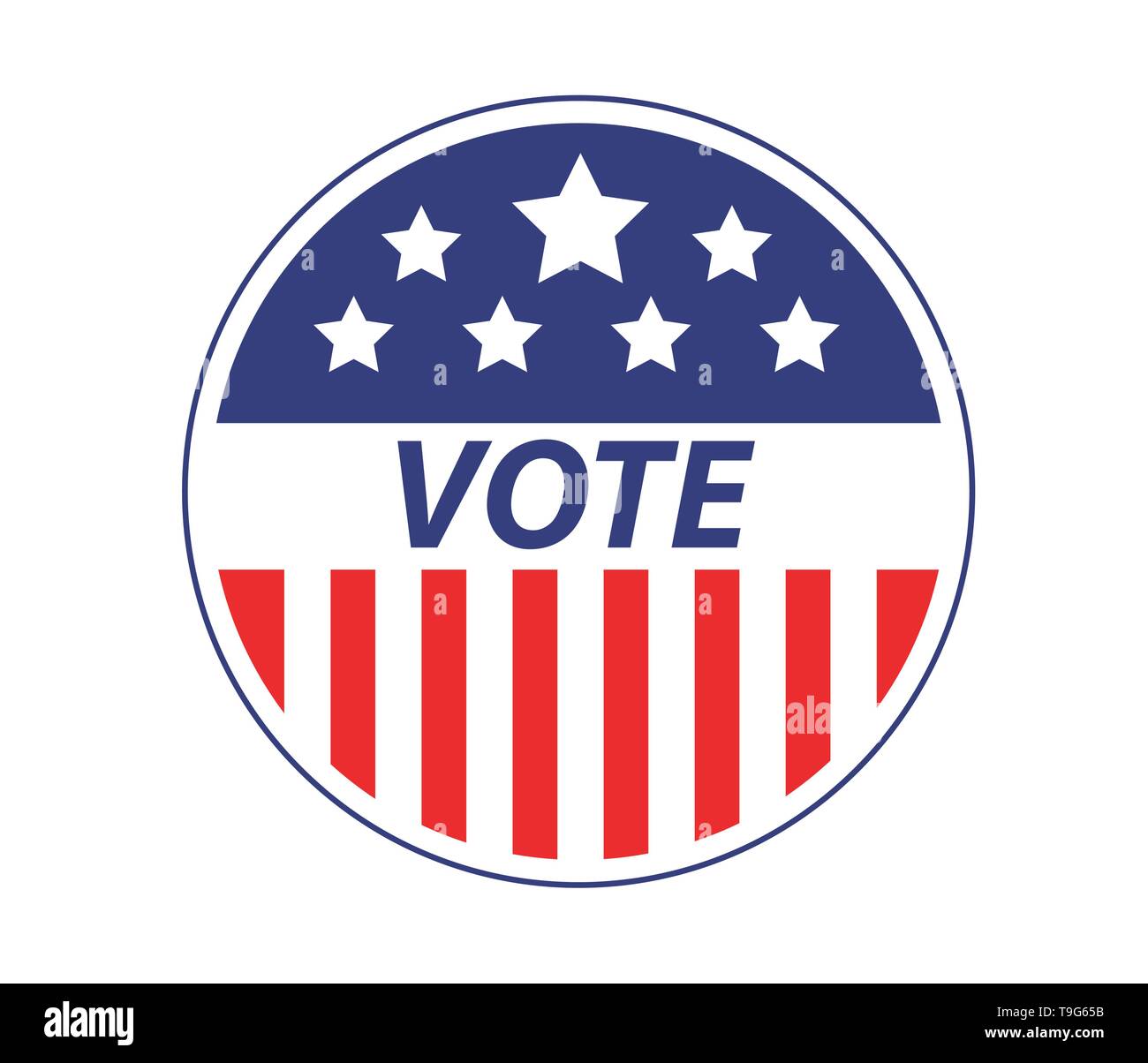 Vote pin on american Cut Out Stock Images & Pictures - Alamy