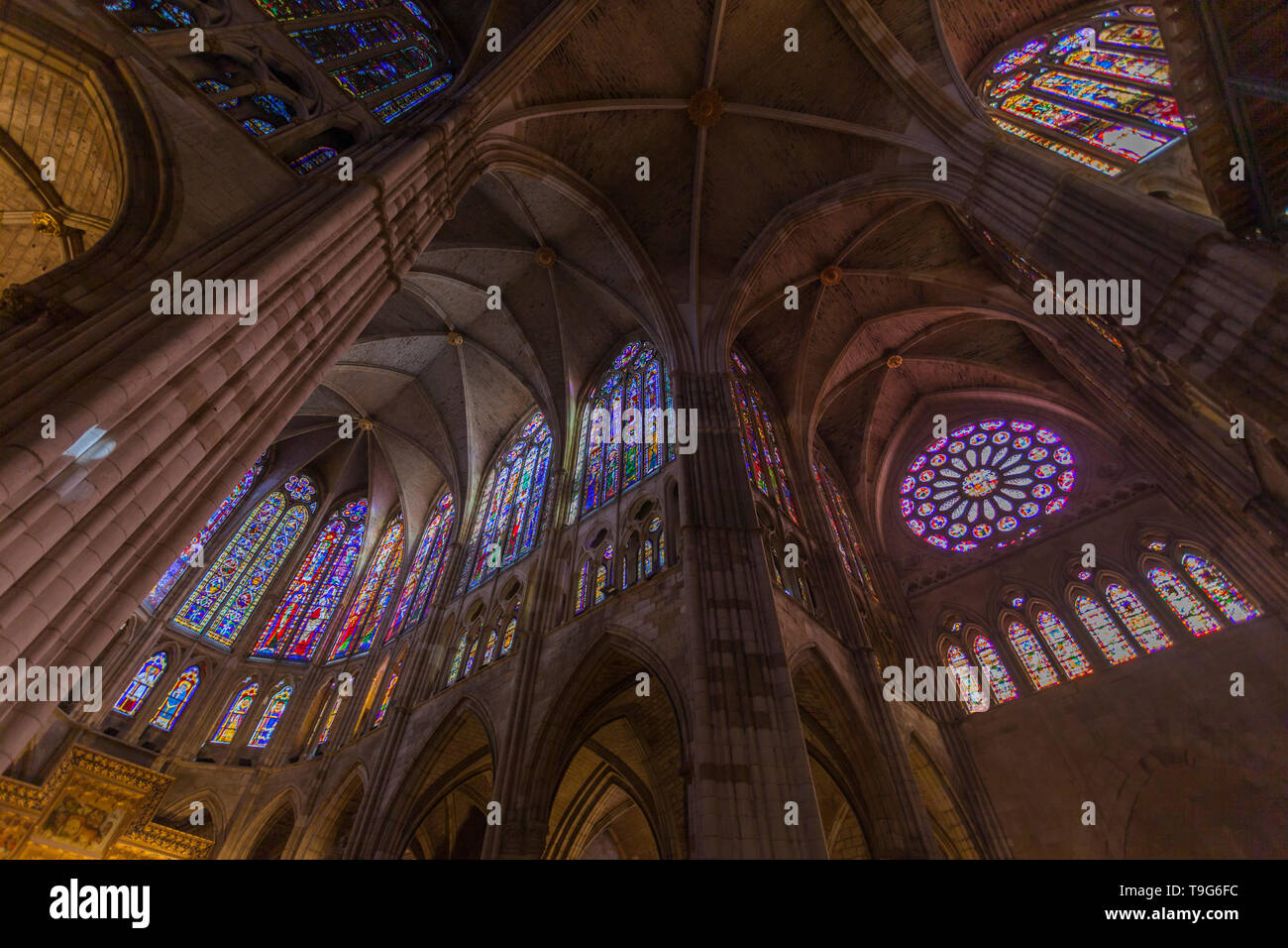 Leon cathedral interior hi-res stock photography and images - Alamy