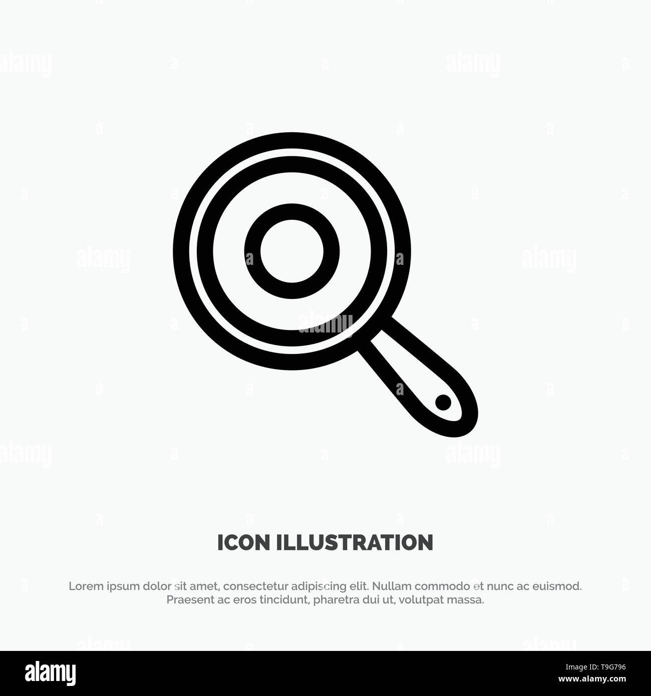 Skillet cooking pan vector vectors hi-res stock photography and images ...