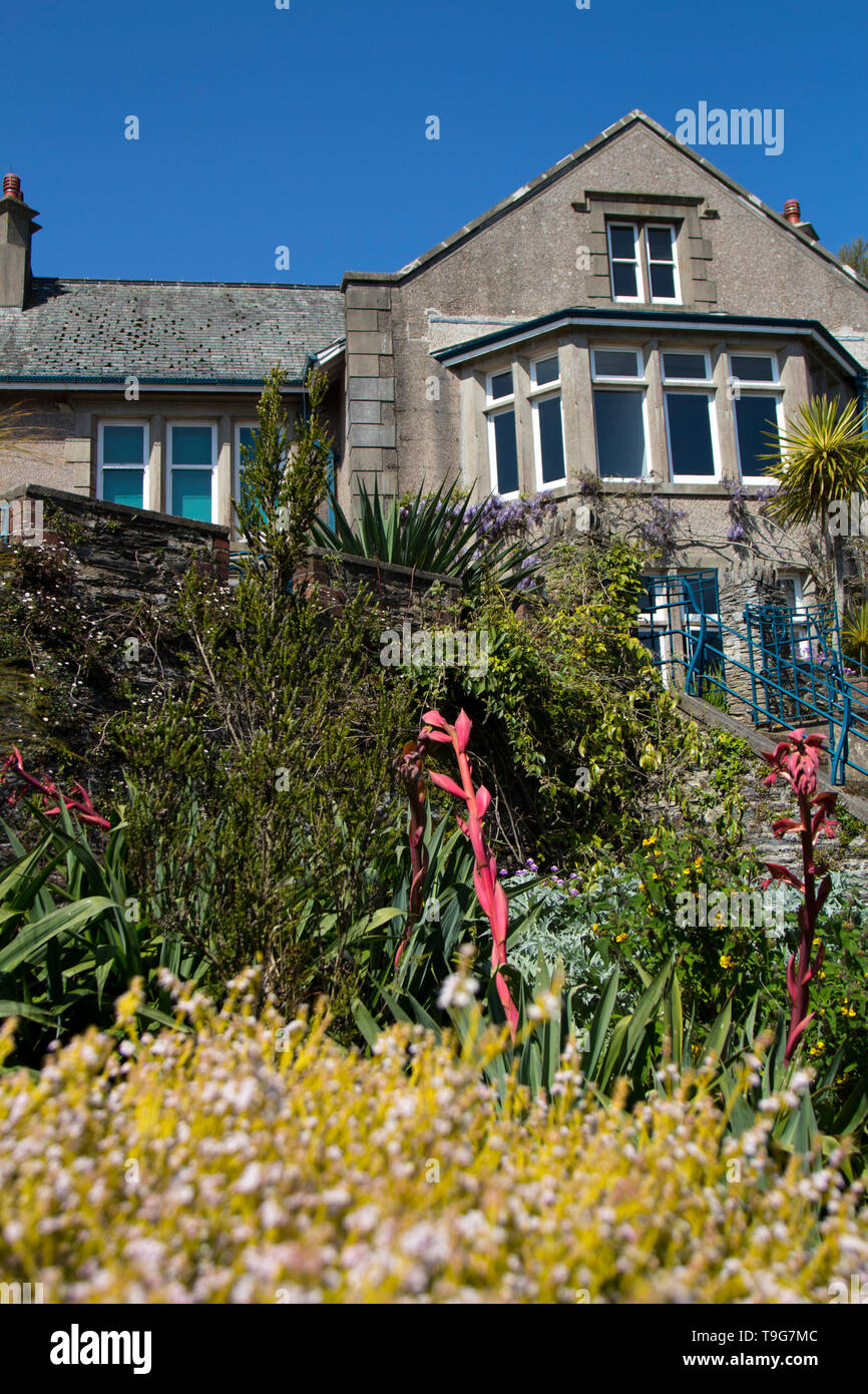 The seaside home of inventor Otto Overbeck, the gardens and house are ...