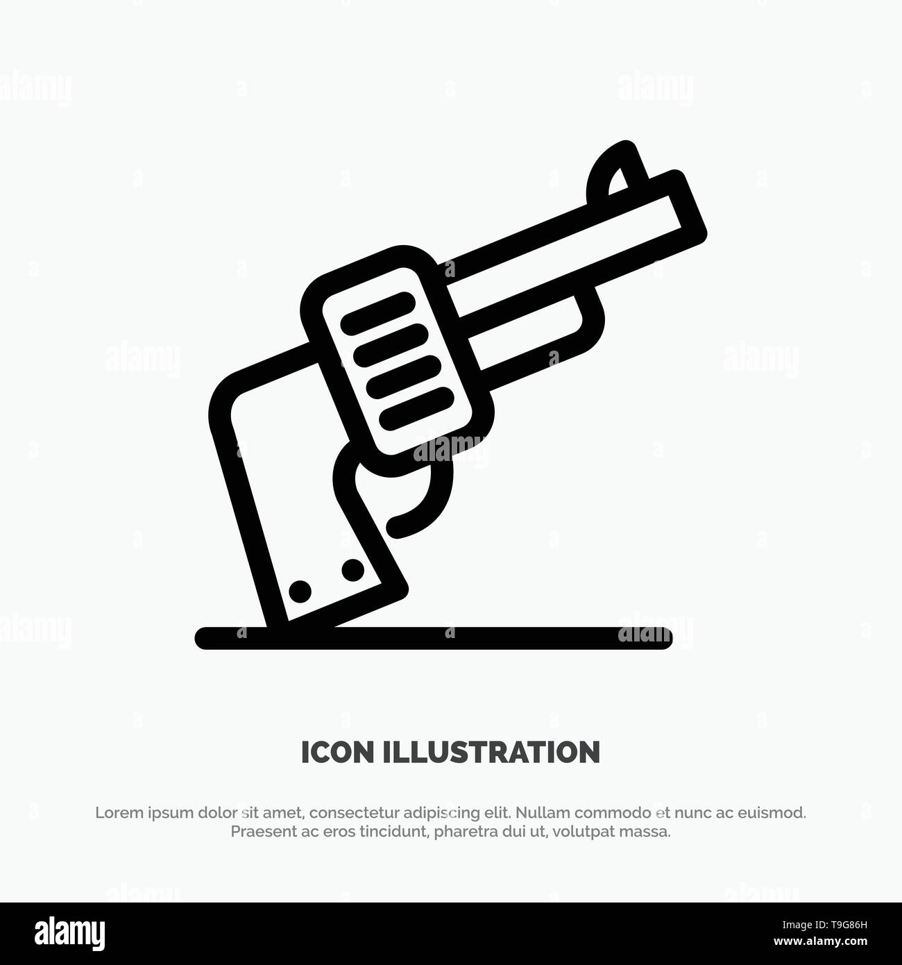 Hand gun automatic Stock Vector Images - Alamy