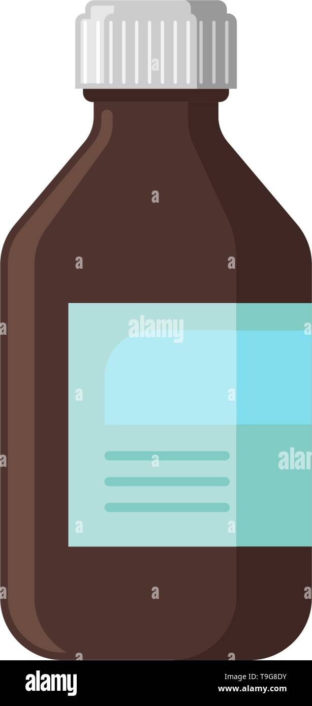 Medical bottle brown color Stock Vector Images - Alamy