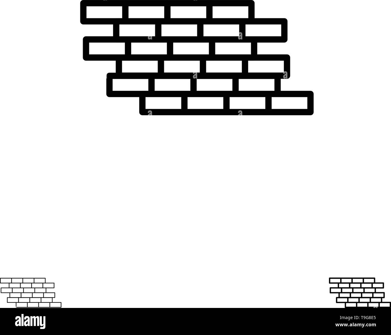 Red brick wall set Stock Vector Images - Alamy