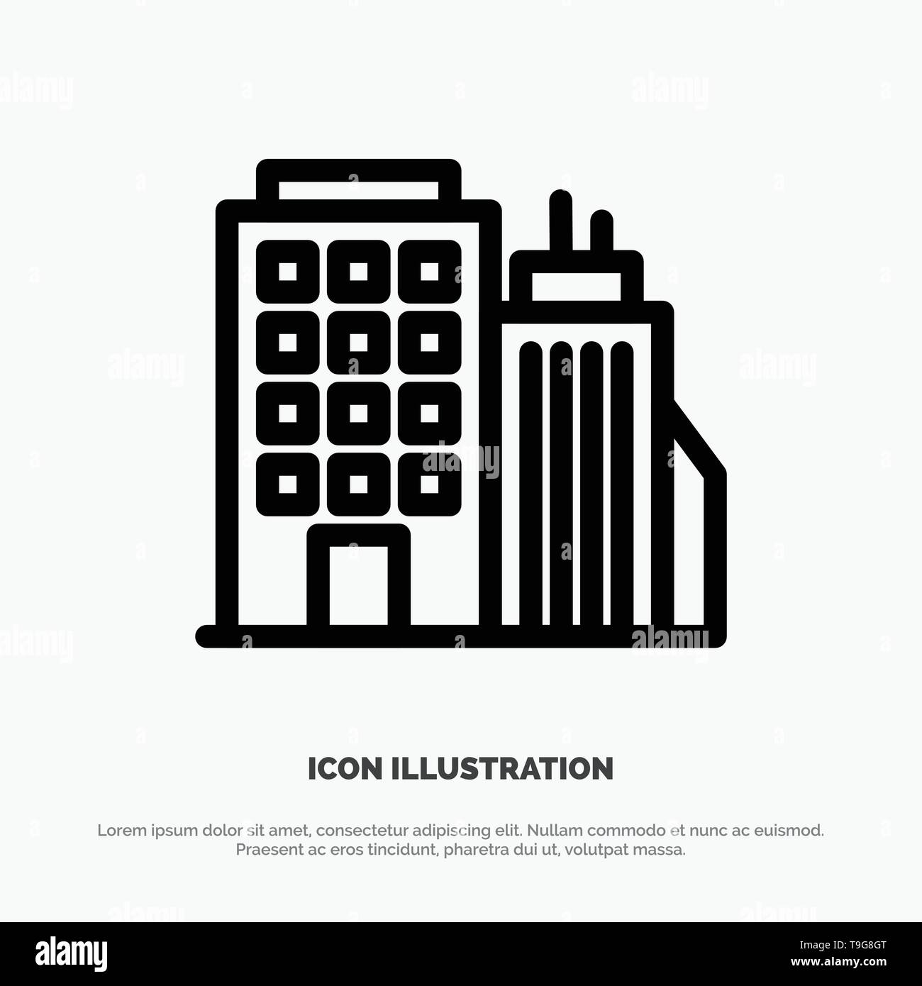 Commercial office tower architecture Stock Vector Images - Alamy