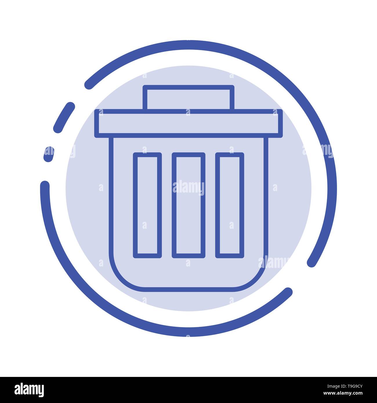 Blue trash can Stock Vector Images - Alamy