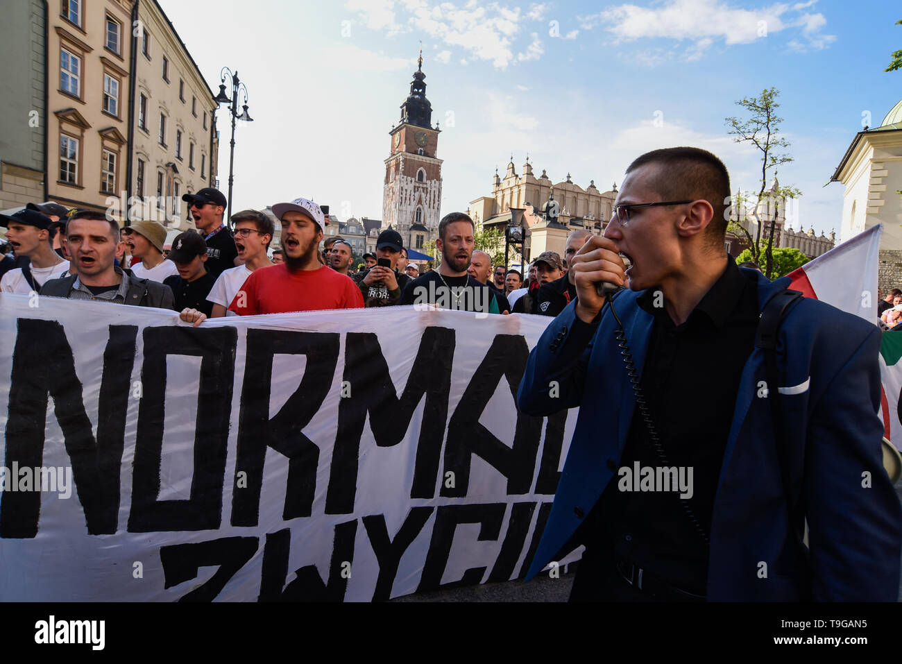 Members of far right polish associations seen shouting anti LGBT ...