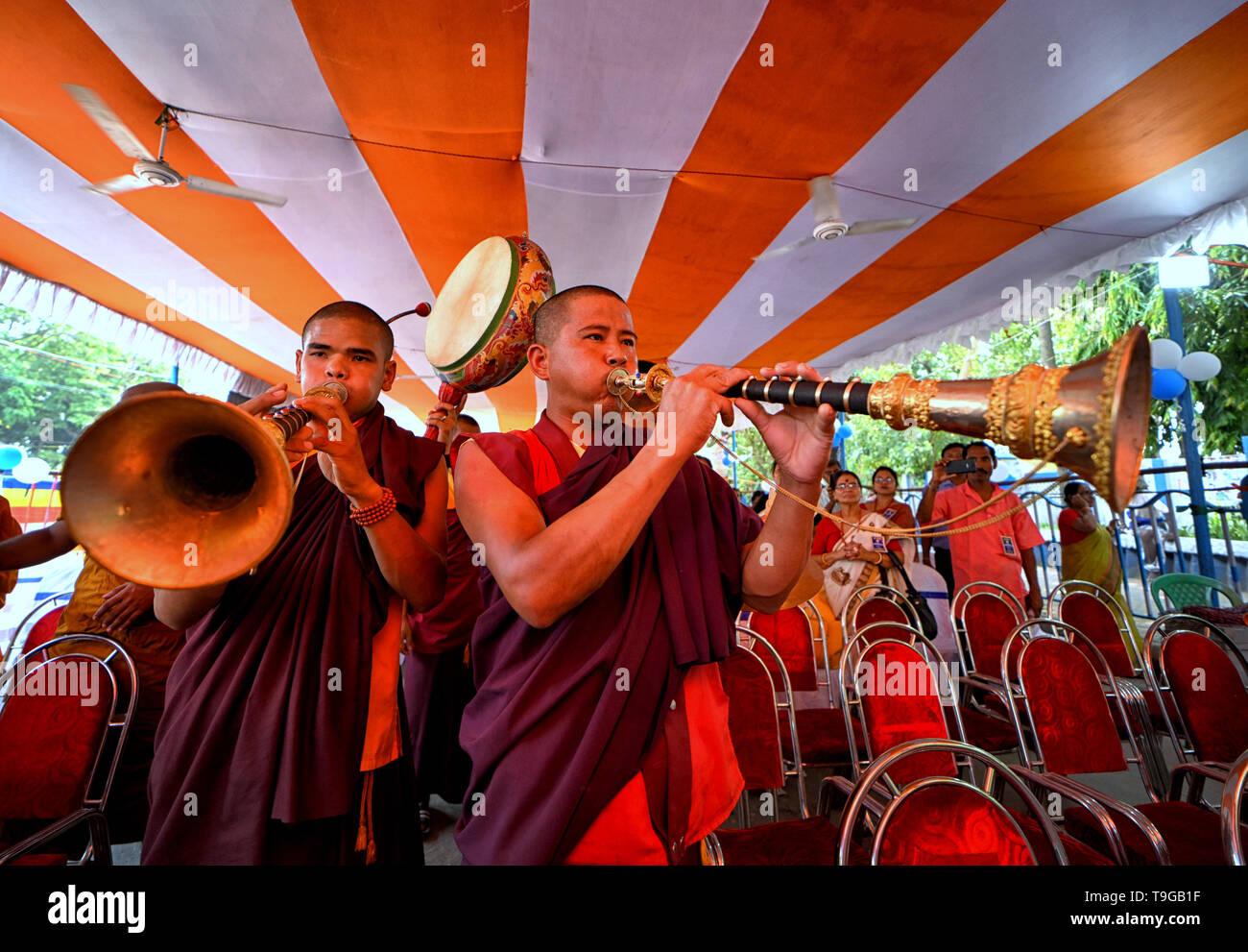 Buddhist Monk's of Kalimong are seen performing their traditional ...