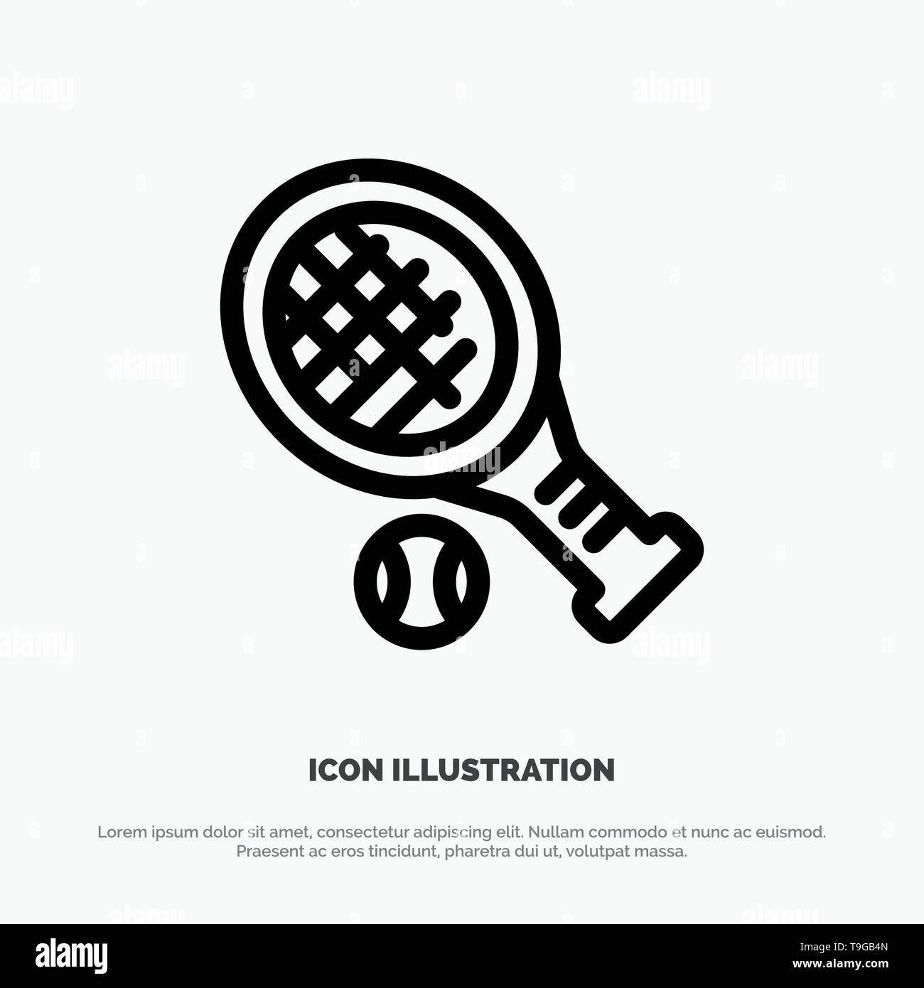 Ball and racket Stock Vector Images - Alamy